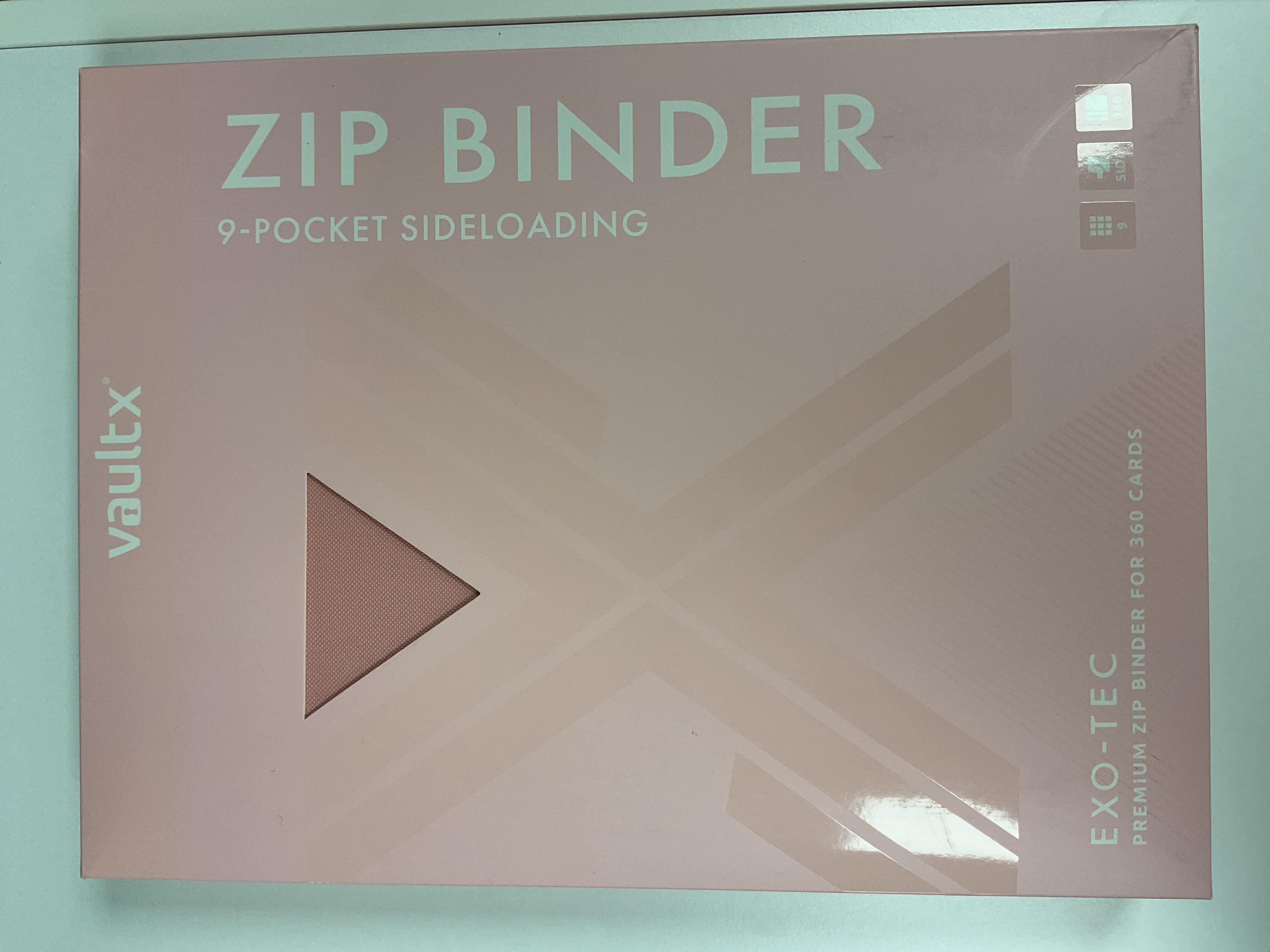 Vault x 9 Pocket Sideloading Zip Binder - Pink