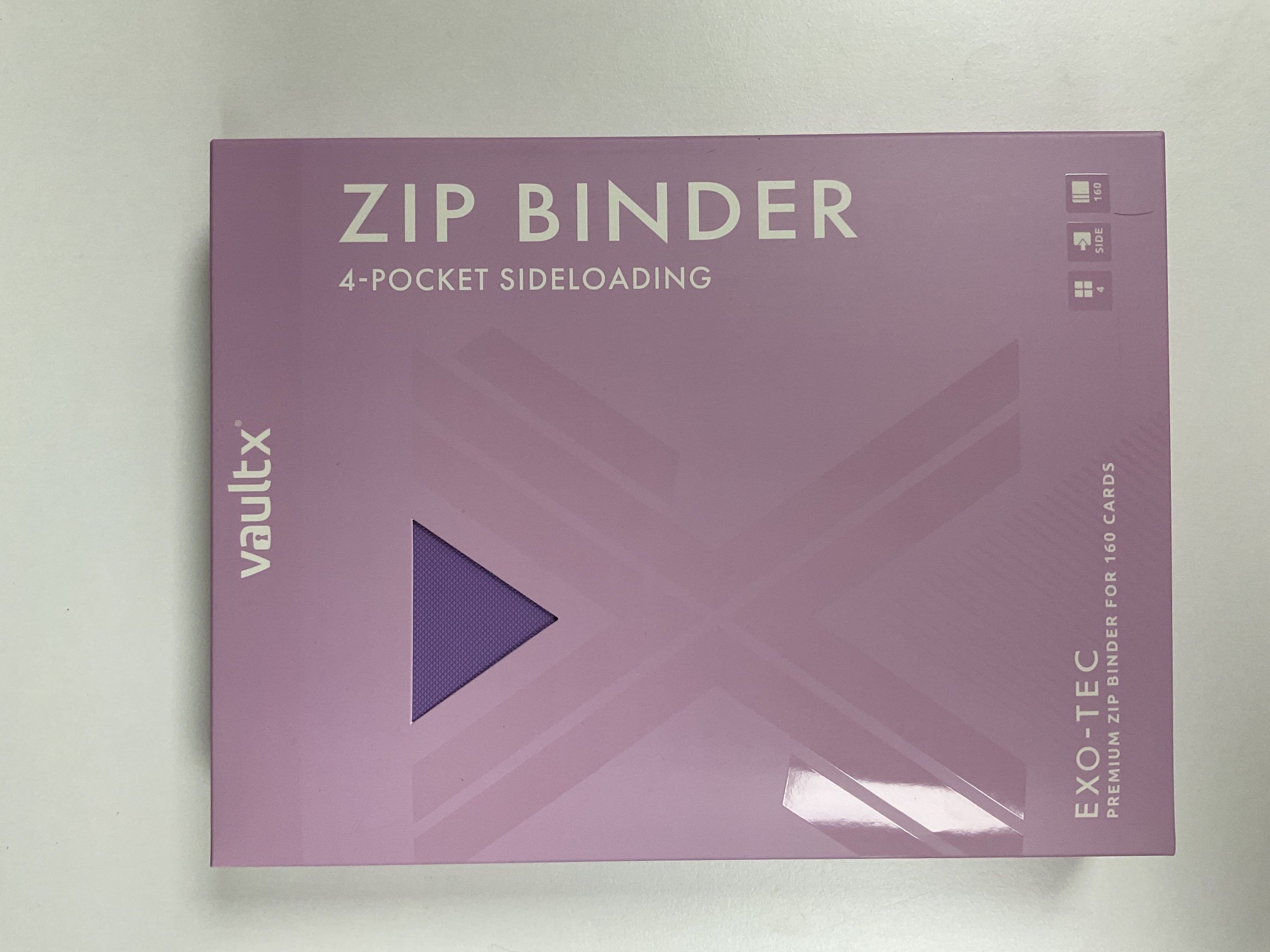 Vault x 4 Pocket Sideloading Zip Binder - Just Purple