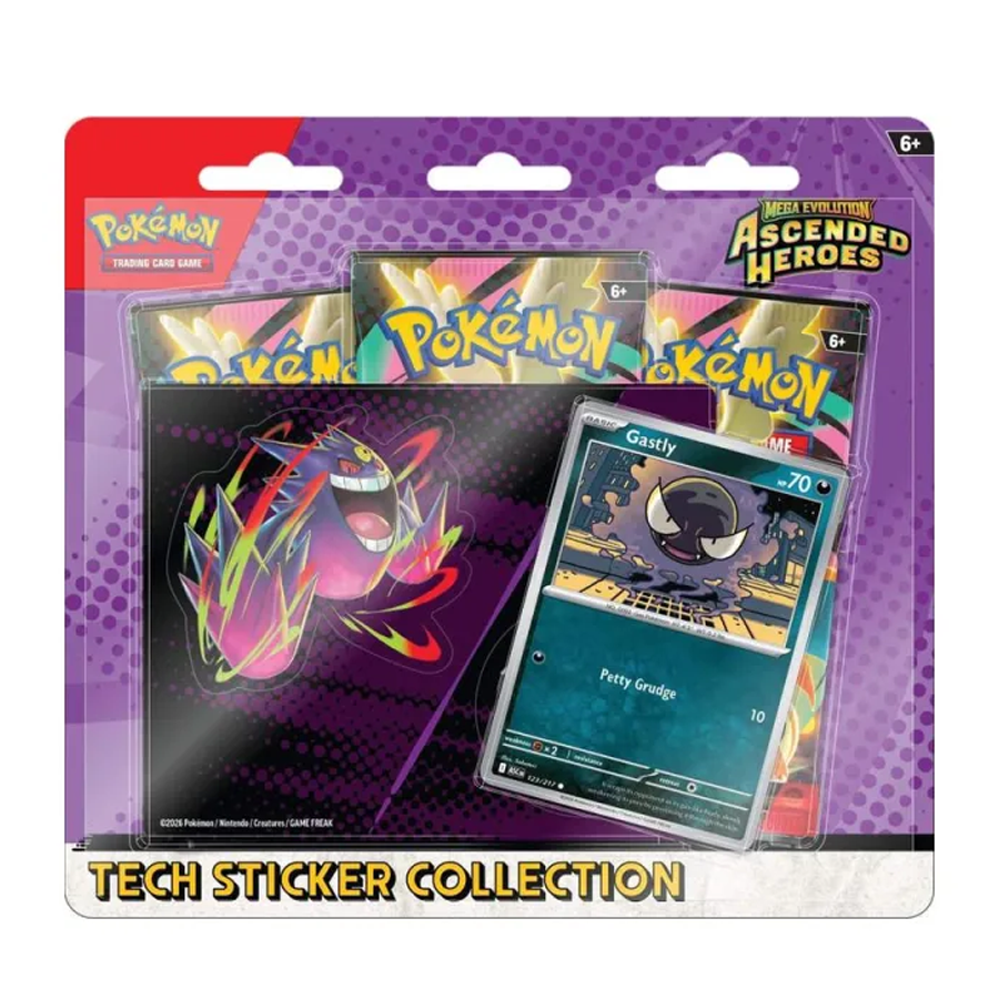 Pokemon Mega Evolution Ascended Heroes Tech Sticker Collection - Ghast