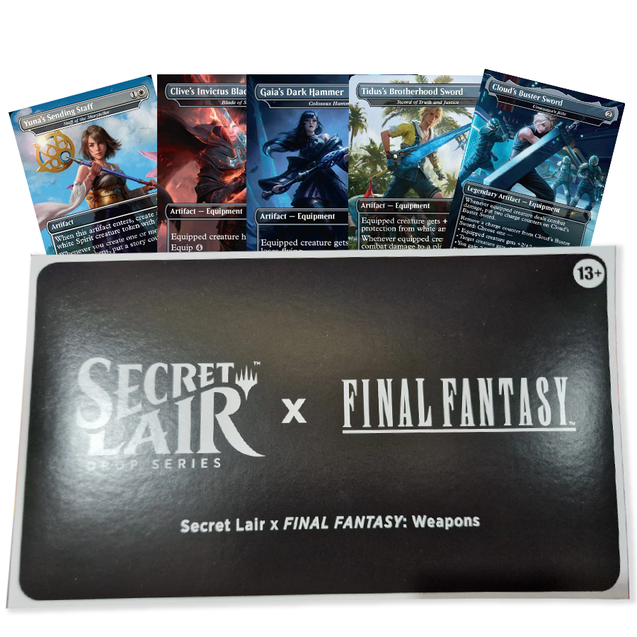 Magic The Gathering Weapons English Secret Lair Final Fantasy Rainbow